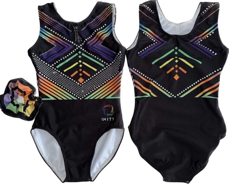 Unity Lycra Girls Gymnastics leotard with crystals - Lilachelene ...